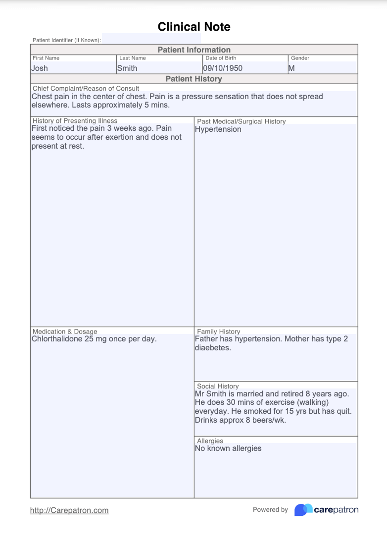Clinical Note Template Example Free PDF Download Clinical Note Template Example Free PDF Download